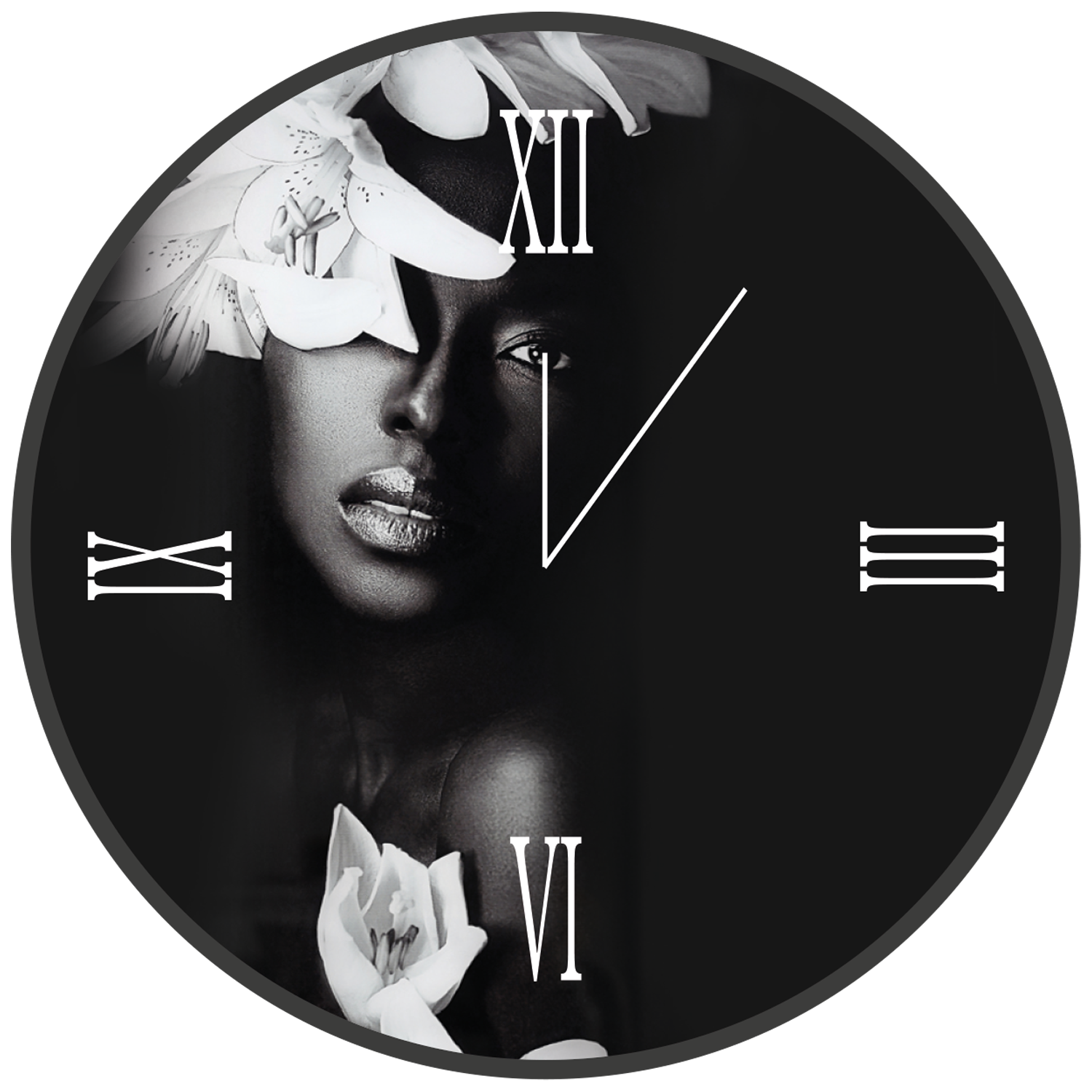 ARES round glass clock – Moon Luxury